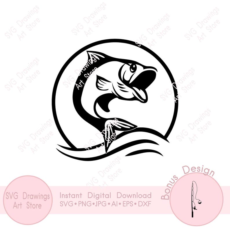 Fishing Dorado Svg, Cute Fish Silhouette Svg, Funny Fish Svg, Cartoon ...