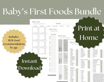 Baby's First Foods Allergen Tracker - Printable PDF - Etsy