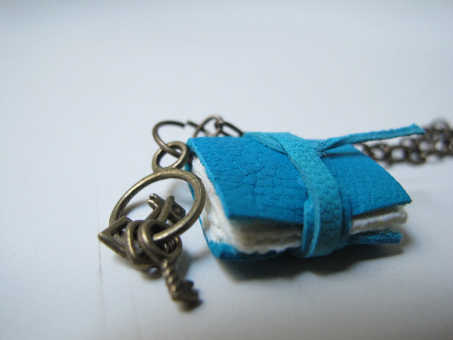 Mini Book Necklace, With Keys for Your Heart - Etsy