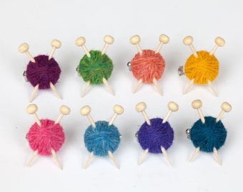 Knitting Brooch | Etsy