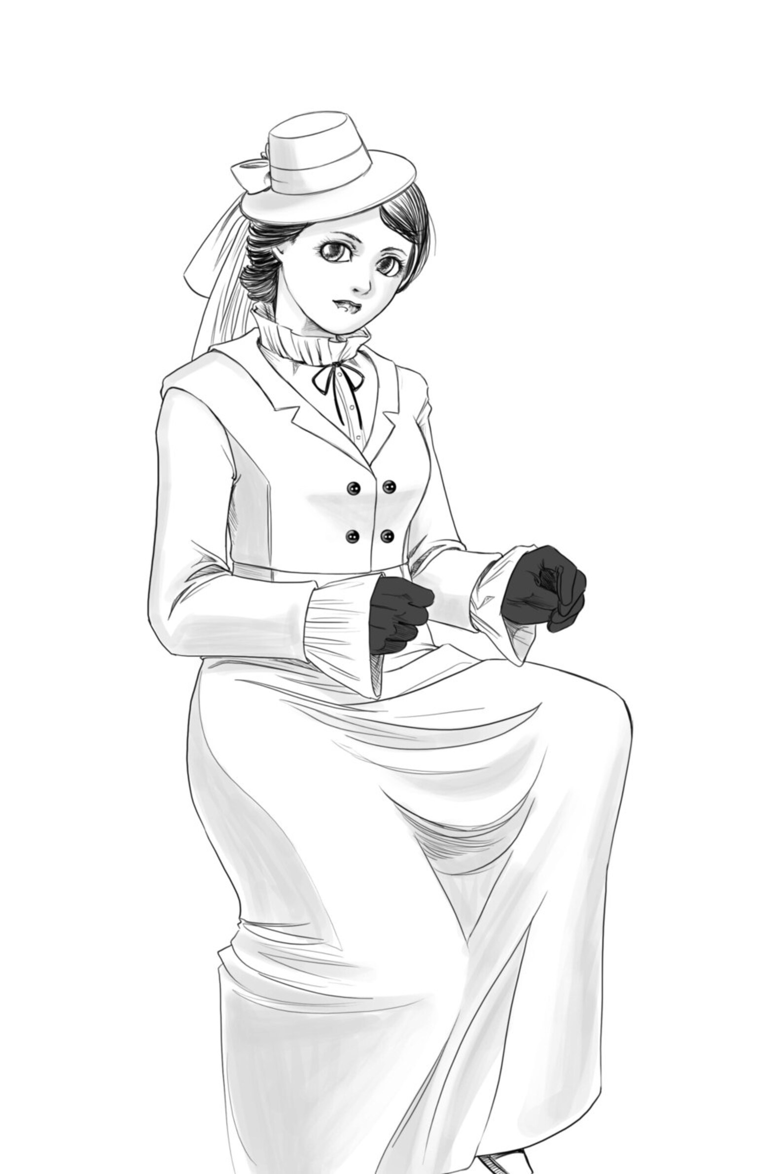 Gothic Riding Habit Sewing Pattern for 24" Bjds - Etsy