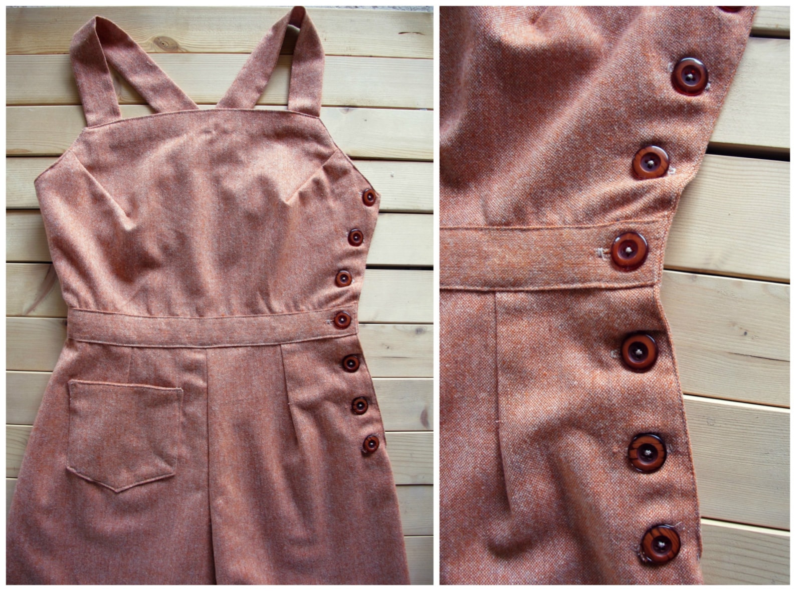 1940s Side Buttoned Custom Made Overalls in Many - Etsy Australia