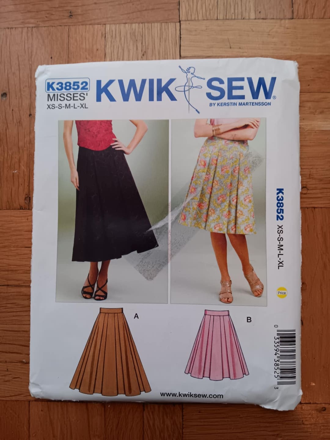 Kwik Sew K3852, Misses' Flared Skirt Sewing Pattern, Misses' Sizes XS ...