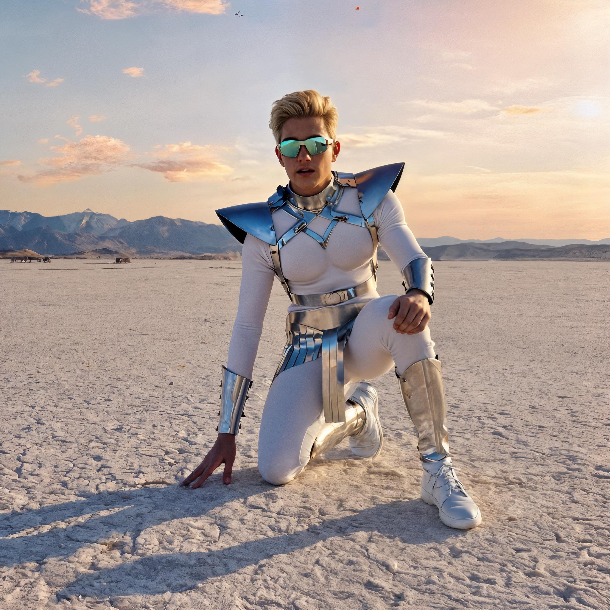 Men's Cosmic Costume Set – Silver Alien Outfit, Futuristic Clothing for ...