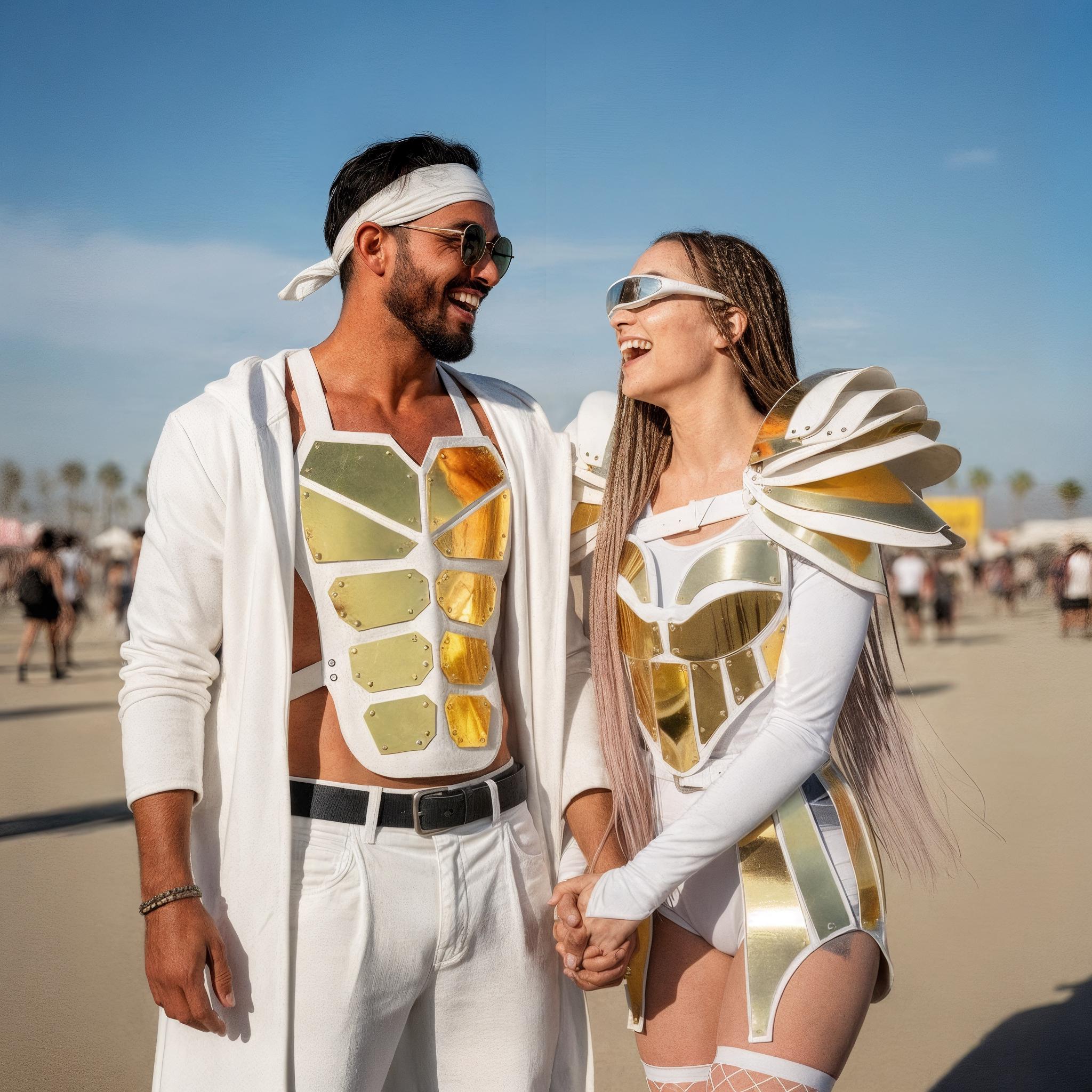 Couple's Festival Outfits – Paired Futuristic Clothing for Festival ...