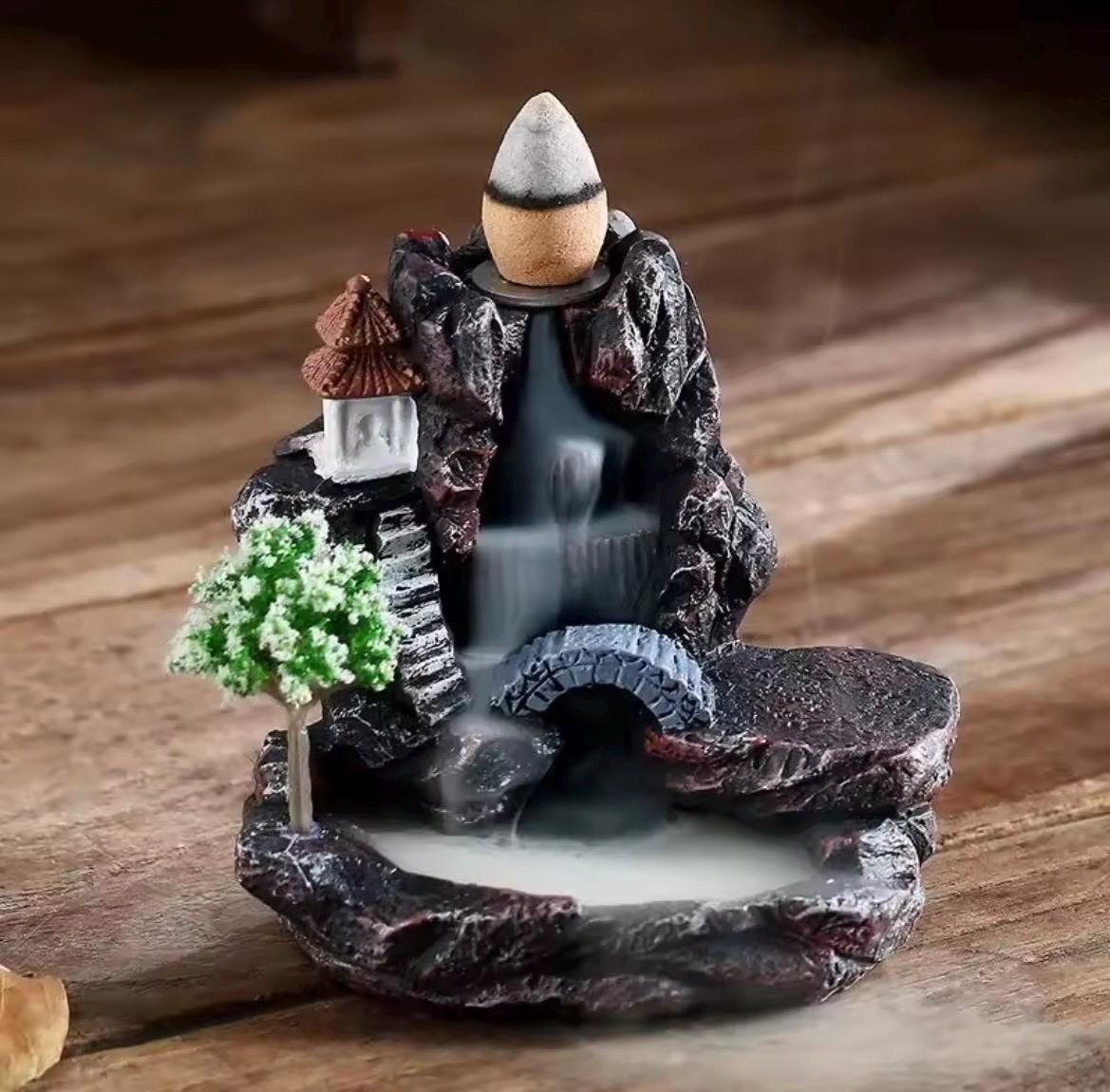 Zen Garden Waterfall Incense Burner - Aromatherapy Decor - Etsy