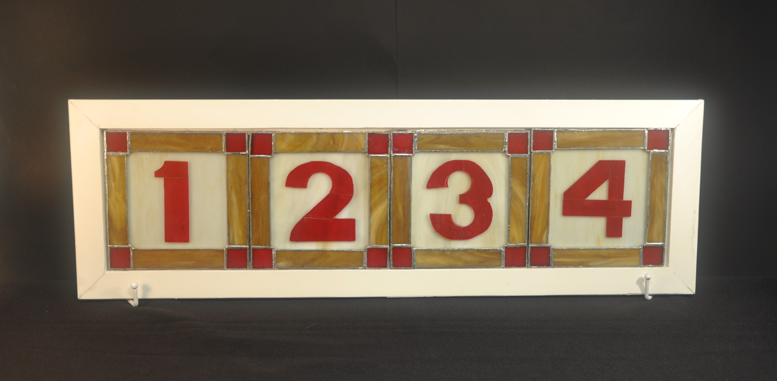 Stained Glass Number Boards With Four Numbers, - Etsy