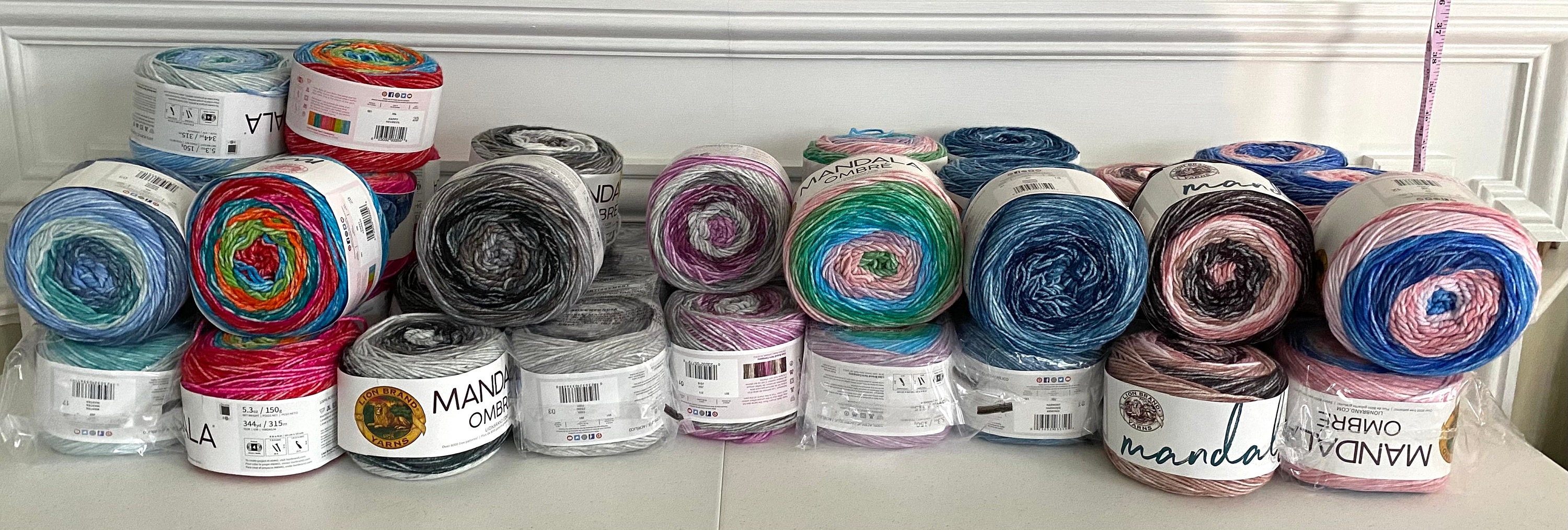 Lion Brand Mandala Ombre Yarn Cake #4 Medium Worsted Acrylic 150 Gr 344 ...