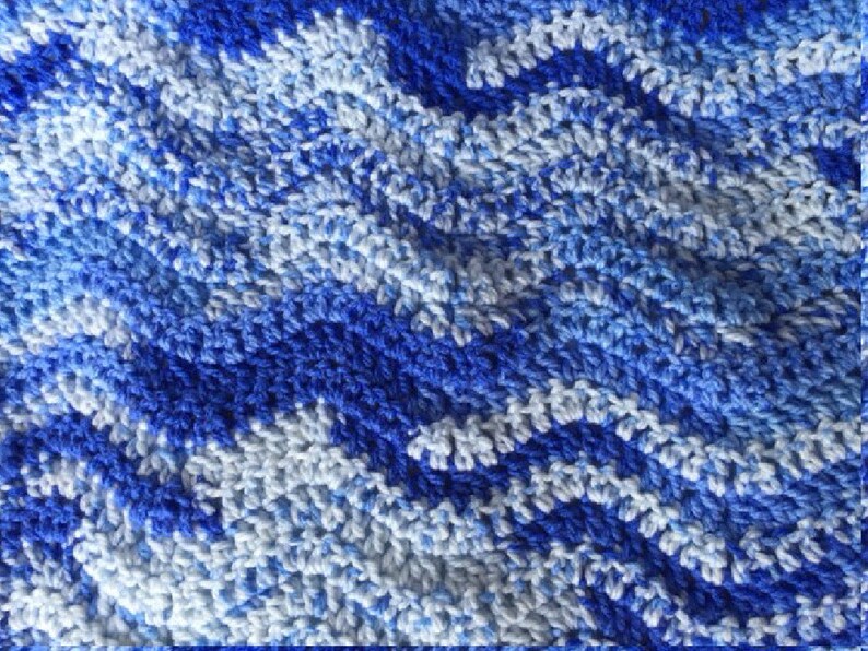 CROCHET Lace Wavy Ripple Baby Nursery Toddler SOFT Blanket Afghan Wrap ...