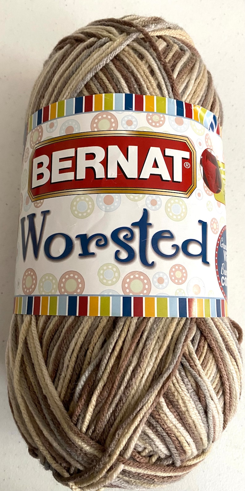 Vintage Bernat Berella 4 Variegated Worsted Yarn, 300g Skein Granite - Etsy