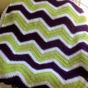 New Chevron Zig Zag Ripple Baby Blanket Afghan Wrap Crochet - Etsy