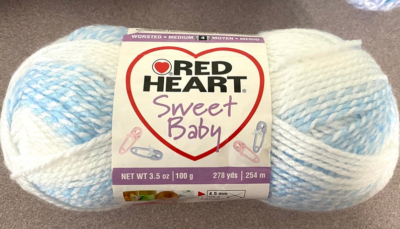 Red Heart Sweet Baby Yarn Medium 4 Worsted Acrylic Soft Assorted ...
