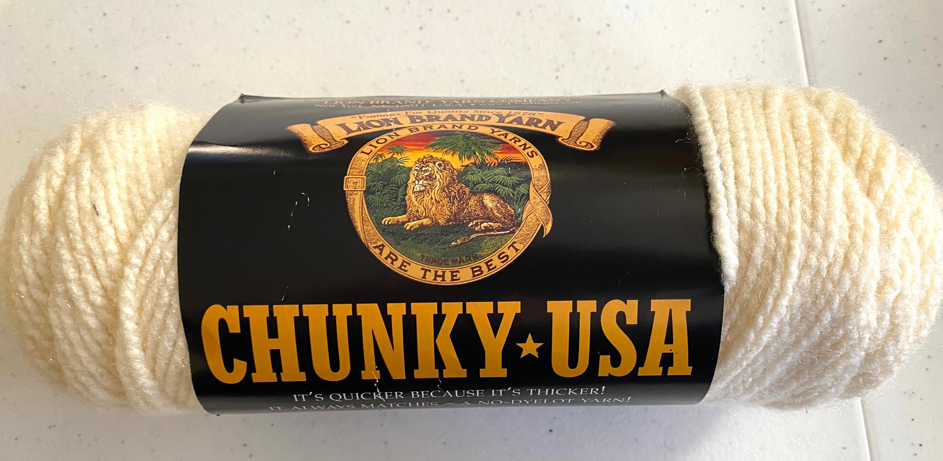 VINTAGE Lion Brand Chunky USA Yarn Bulky 5 Solid No Dye Lot Assorted ...