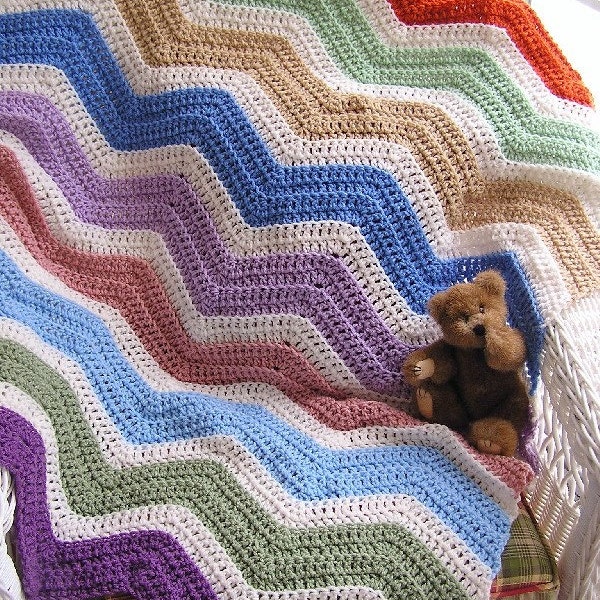 Zig Zag Baby Blanket - Etsy