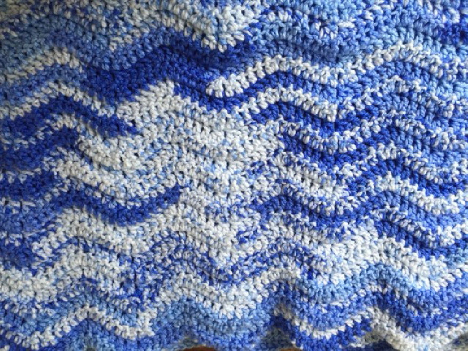 CROCHET Lace Wavy Ripple Baby Nursery Toddler SOFT Blanket Afghan Wrap ...