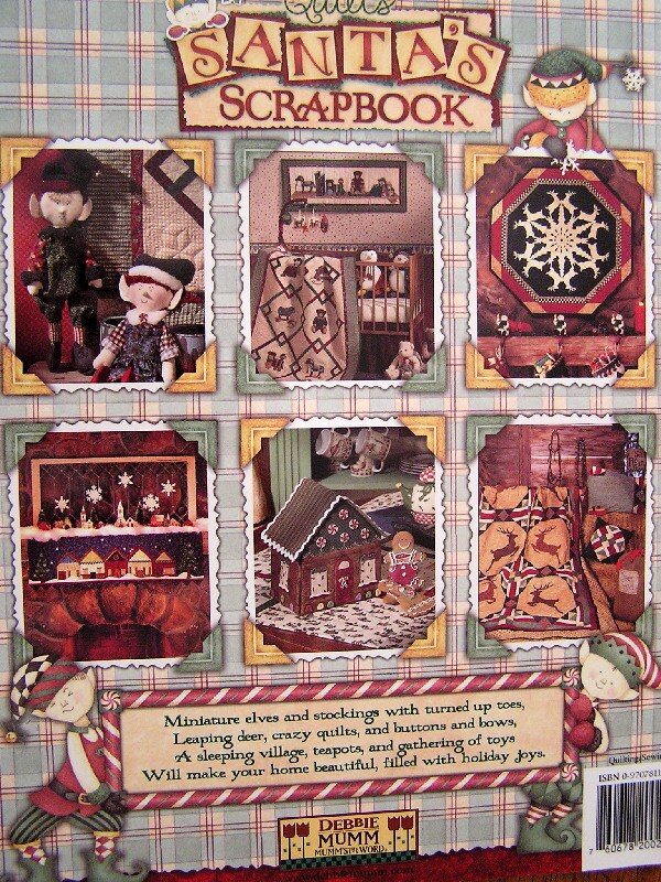 Debbie Mumm Quilts Santa's Scrapbook Christmas Quilting Wall Table Tree ...