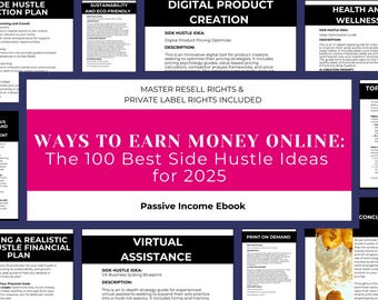 100 Ways to Make Passive Income Your Side Hustles Sorted - Etsy