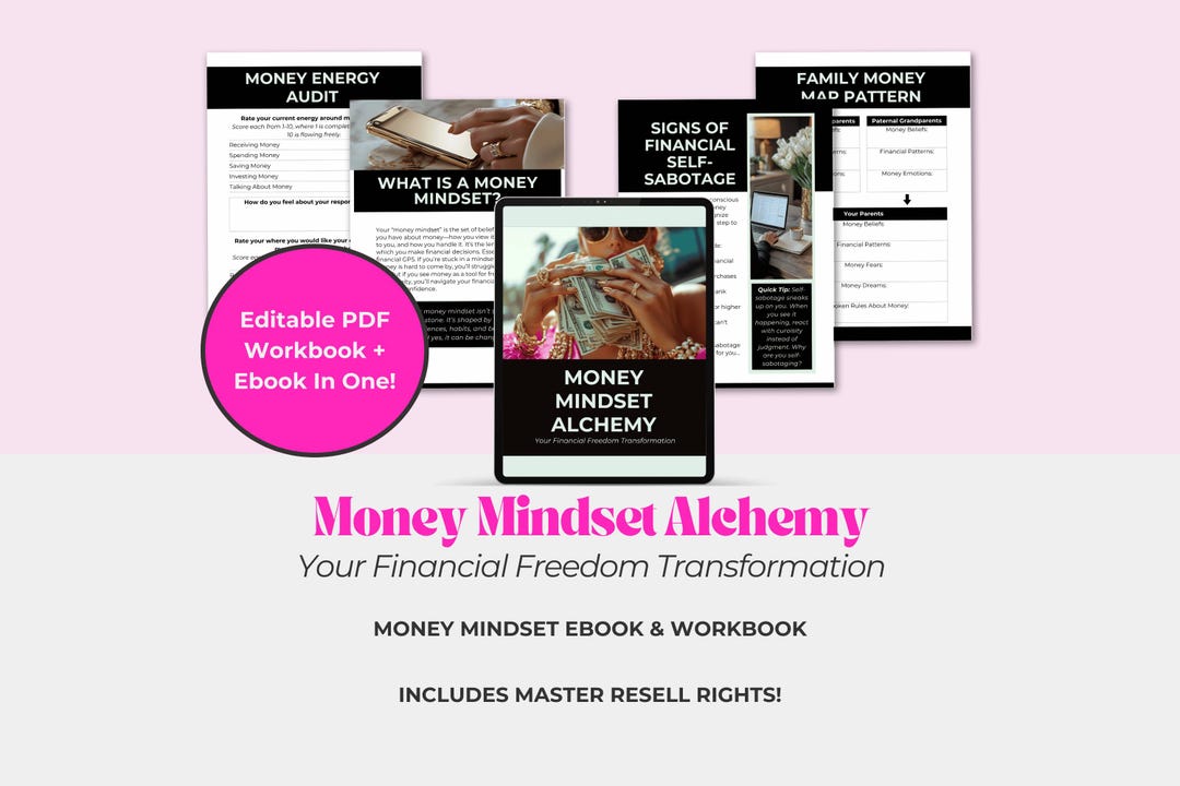 Money Mindset Workbook PLR | Breaking Money Blocks & Limiting Beliefs ...
