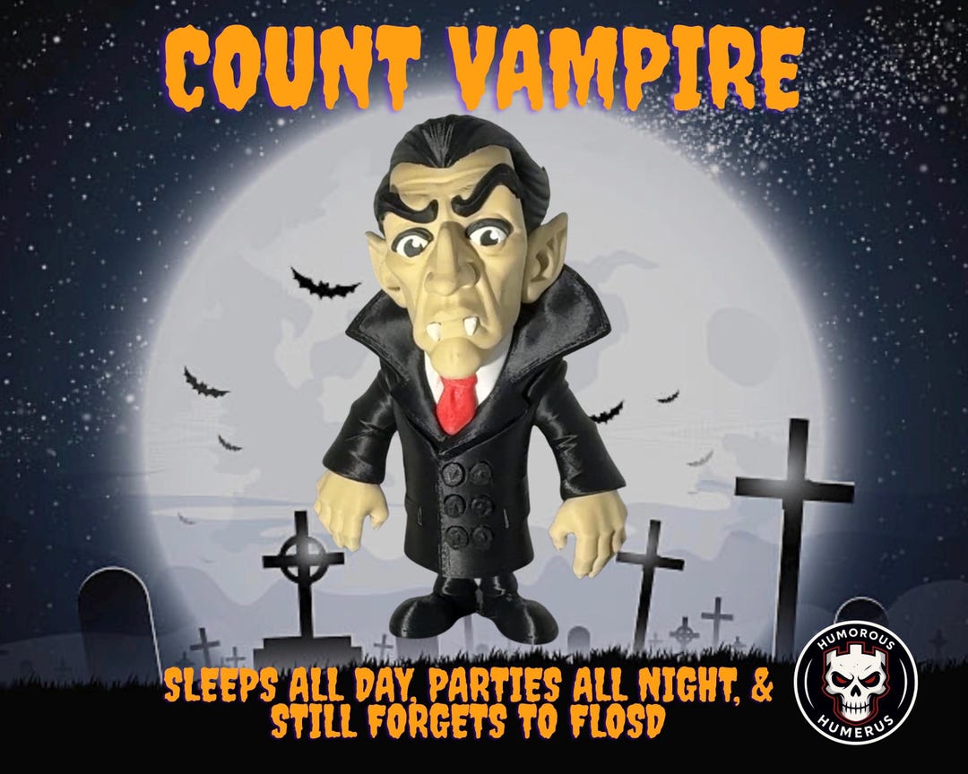 Count Vampire – Creepy Shelf Buddy | 3D Printed Halloween Figurine ...