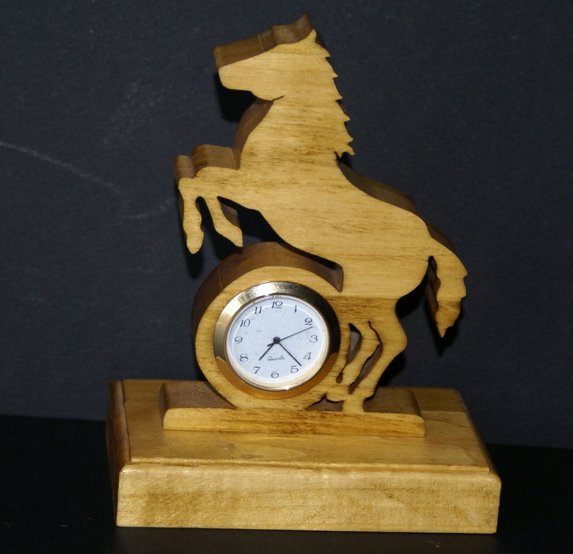 Wild Stallion Horse Wood Scroll Saw Desk Clock - Etsy