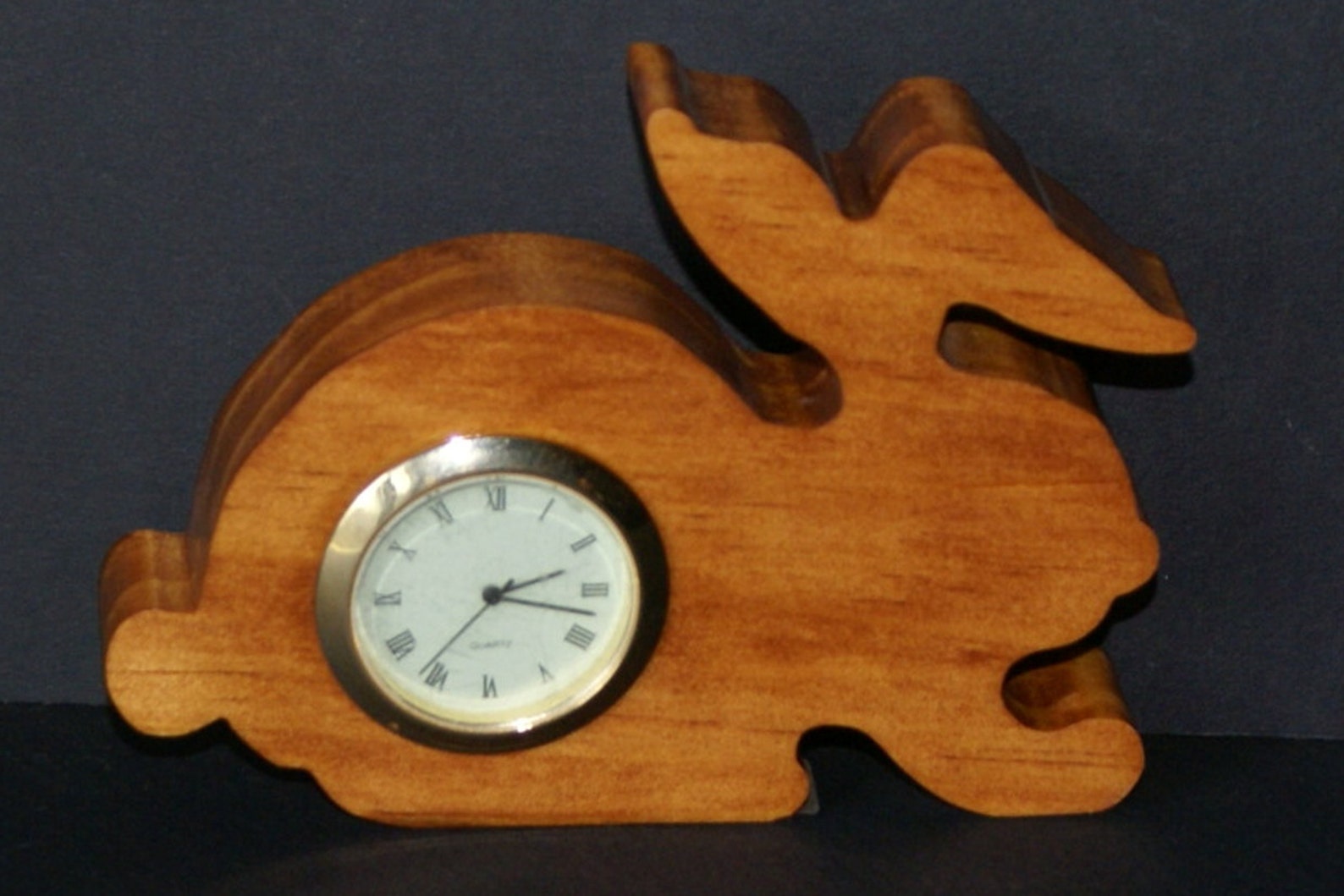 Rabbit Bunny Wood Shelf Sitter Desk Clock - Etsy