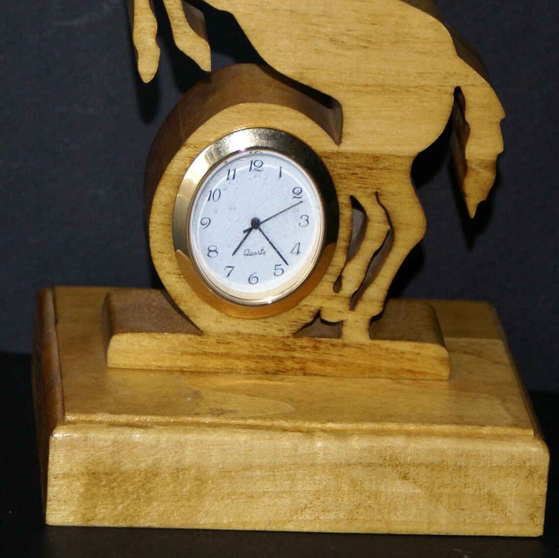 Wild Stallion Horse Wood Scroll Saw Desk Clock - Etsy