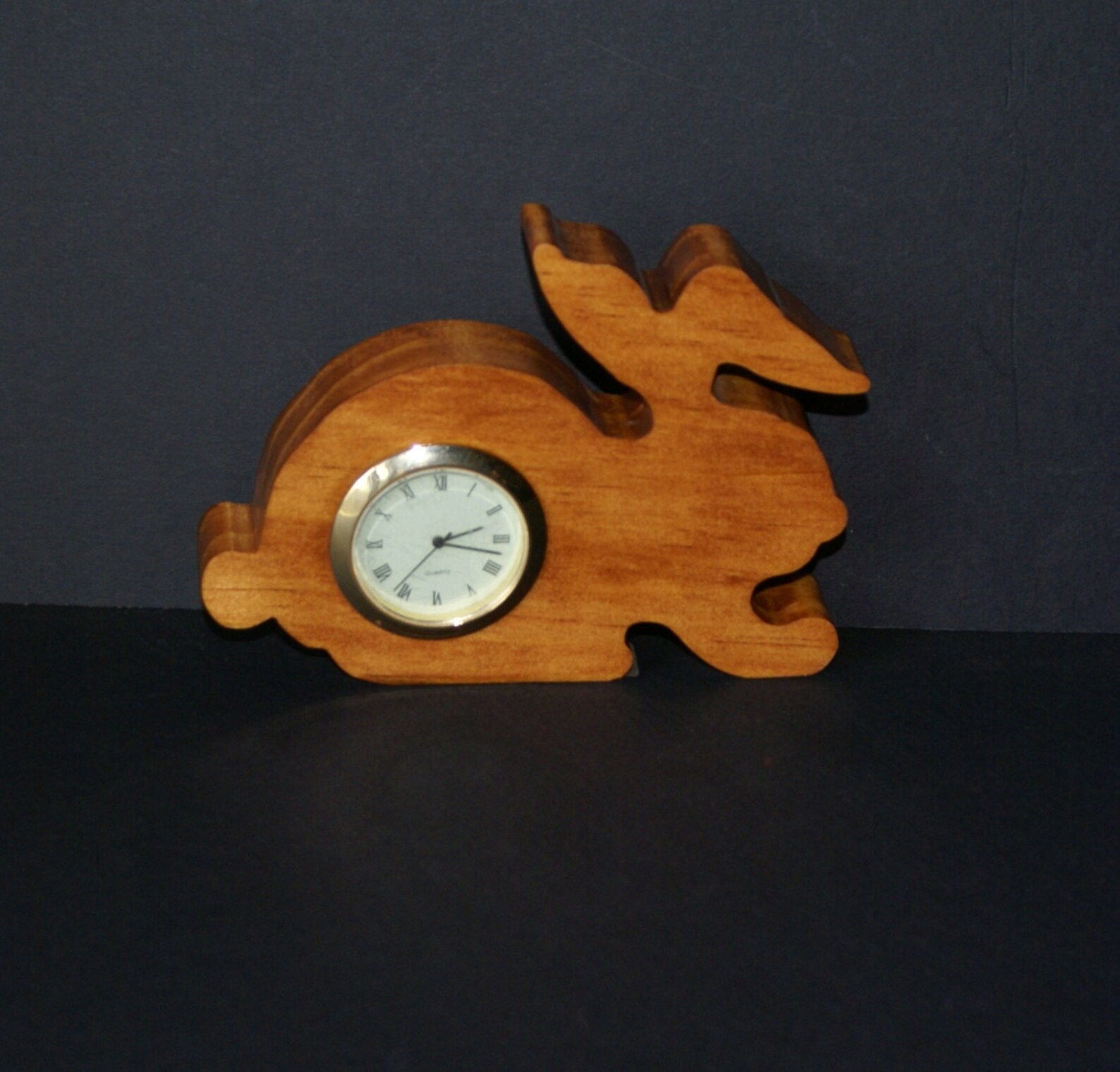 Rabbit Bunny Wood Shelf Sitter Desk Clock - Etsy