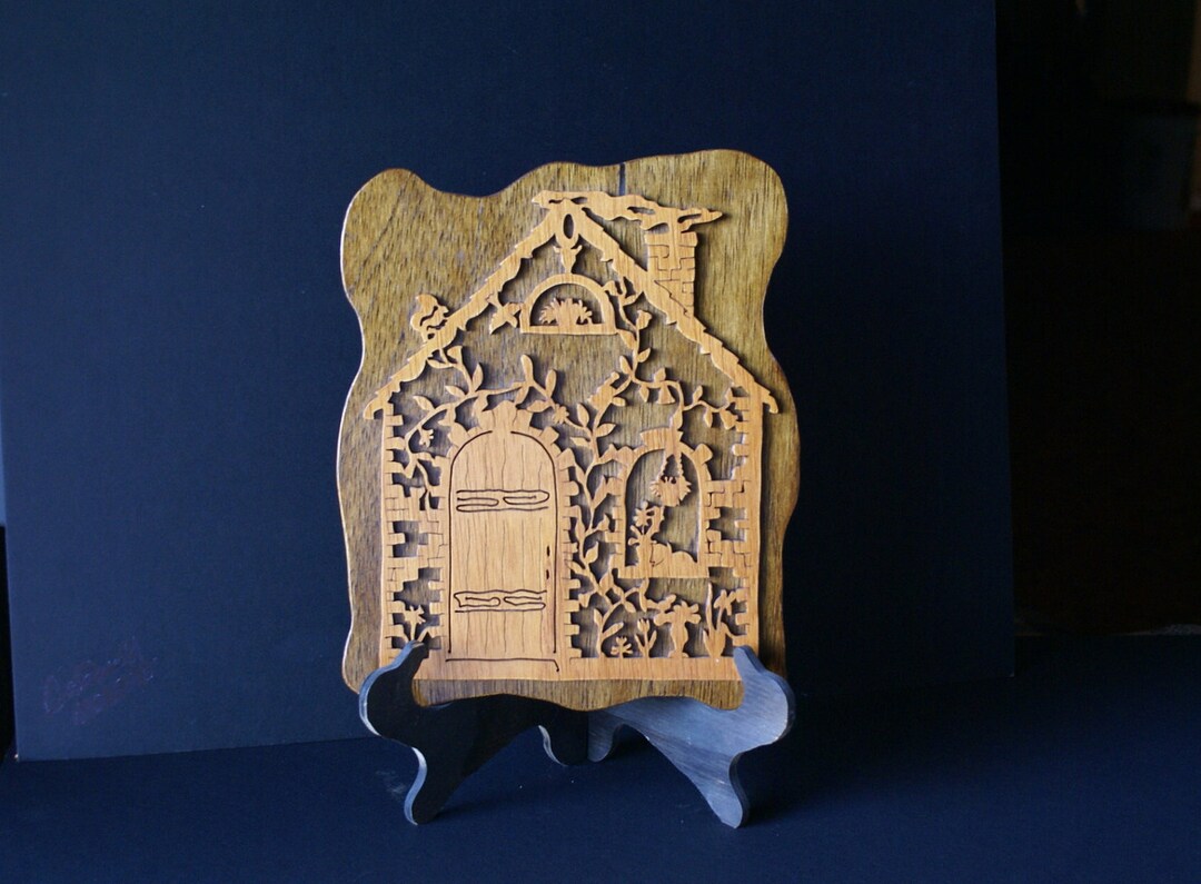 Victorian Cottage Wood Scrow Saw Plaque - Etsy