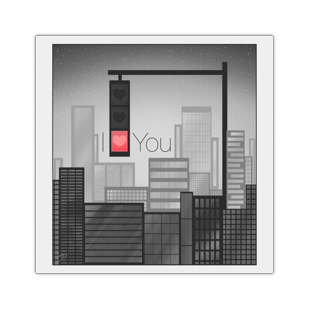 Stoplight Digital Artwork Tile Print - Etsy