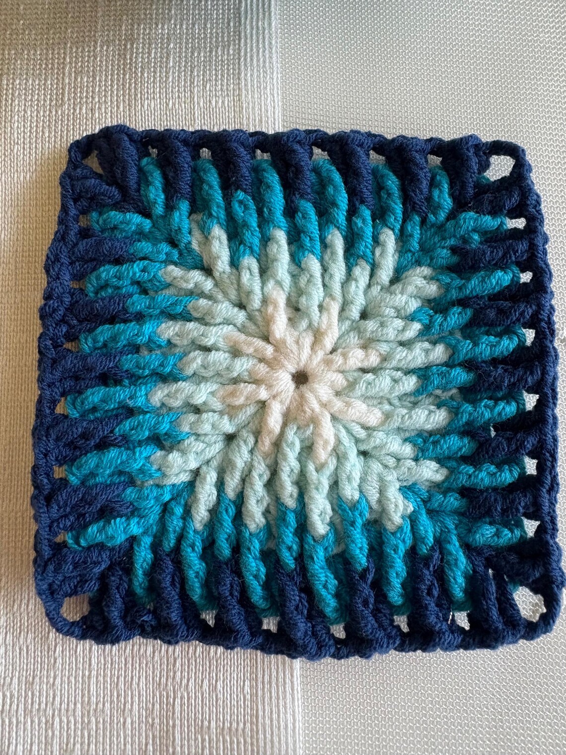 Crochet Mosaic Granny Square Motif, Set of 12 Mosaic Granny Squares for DIY Projects, Granny ...