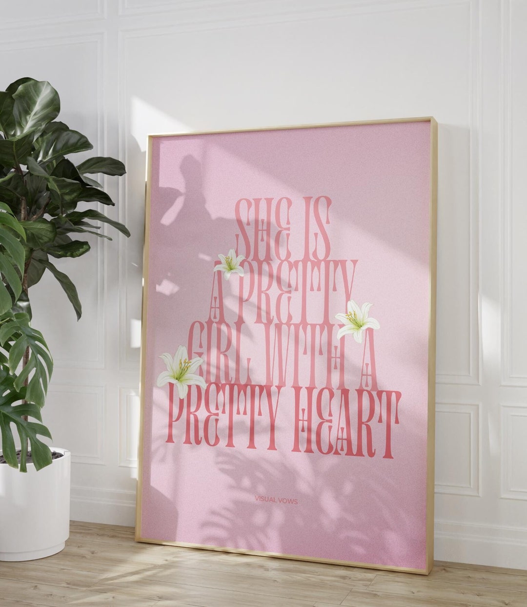 Floral Quote Poster Aesthetic Wall Art Prints Dopamine Art Preppy Dorm ...