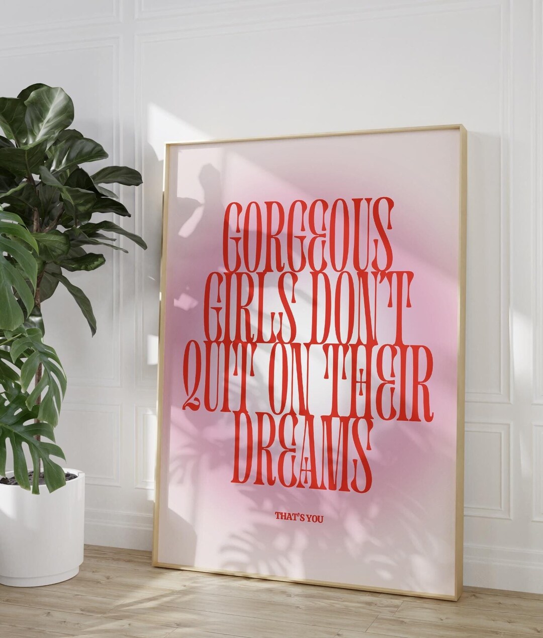 Inspirational Quotes Poster Aesthetic Arts Pink Dorm Room Decor Girly ...