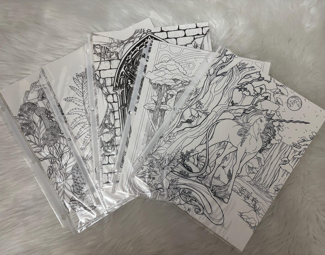Customizable 5 Pack of Coloring Pages (read Instructions!) - Etsy