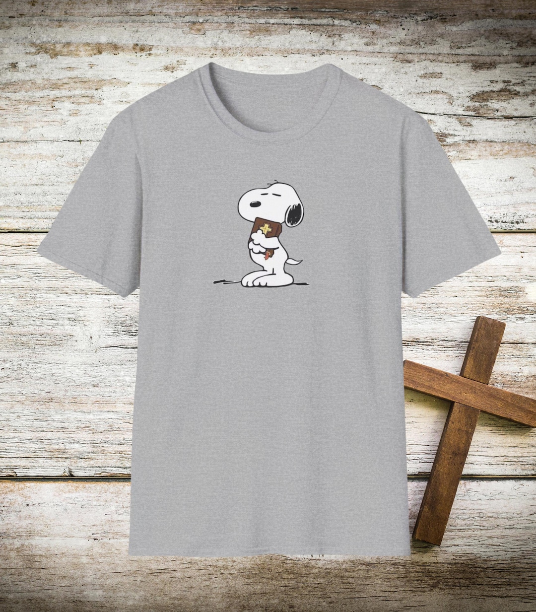 Snoopy Holding a Bible Unisex T-shirt, Peanuts Cartoon Tee, Religious ...