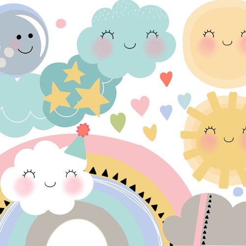 Weather Clipart Weather Graphics COMMERCIAL USE Forecast | Etsy