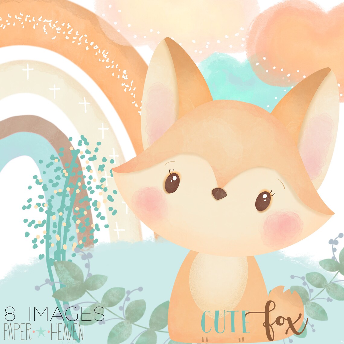 Cute Fox Clipart Fox Clipart Animal Clipart Boy Clipart - Etsy