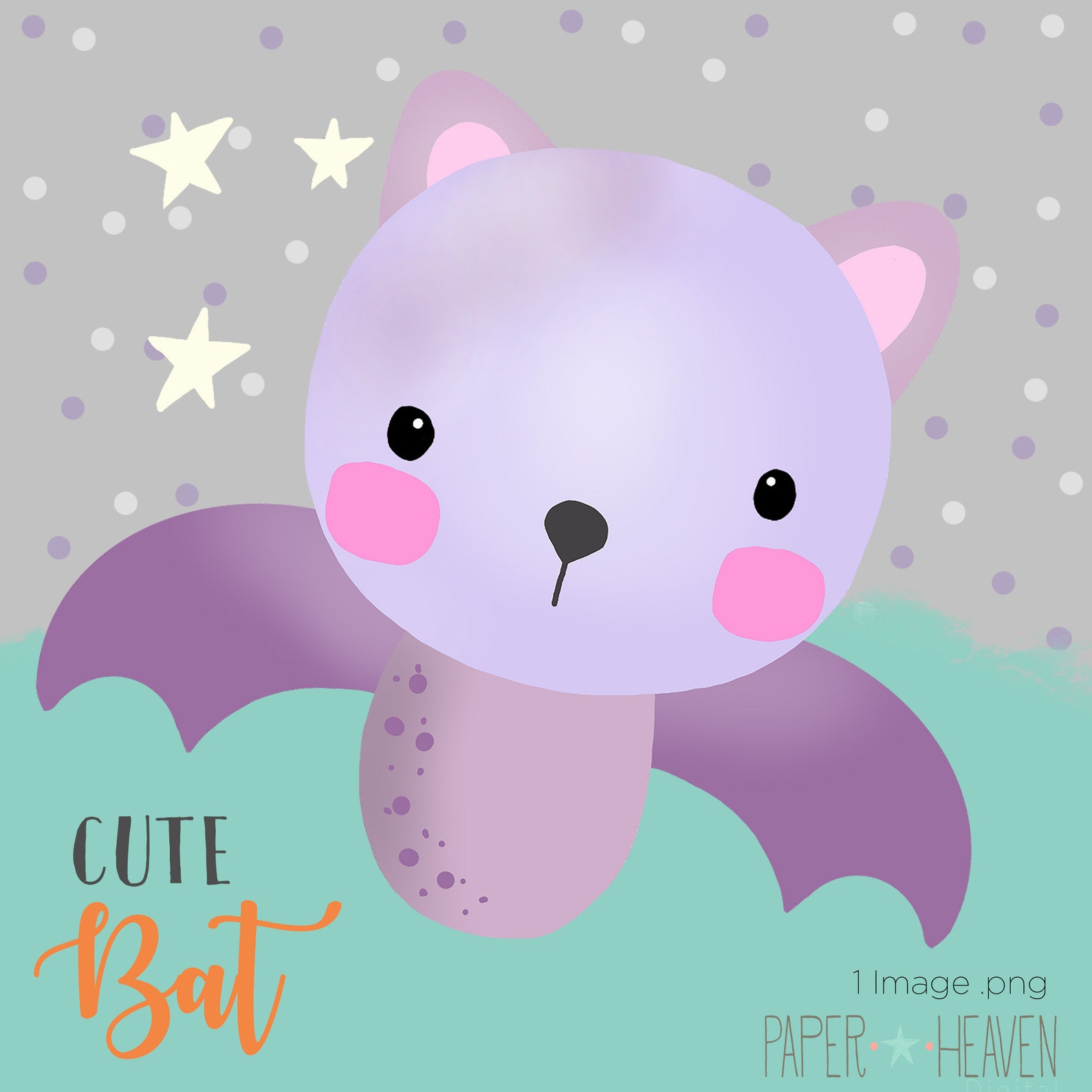 Cute Bat Clipart Bat Clipart Halloween Clipart Digital - Etsy