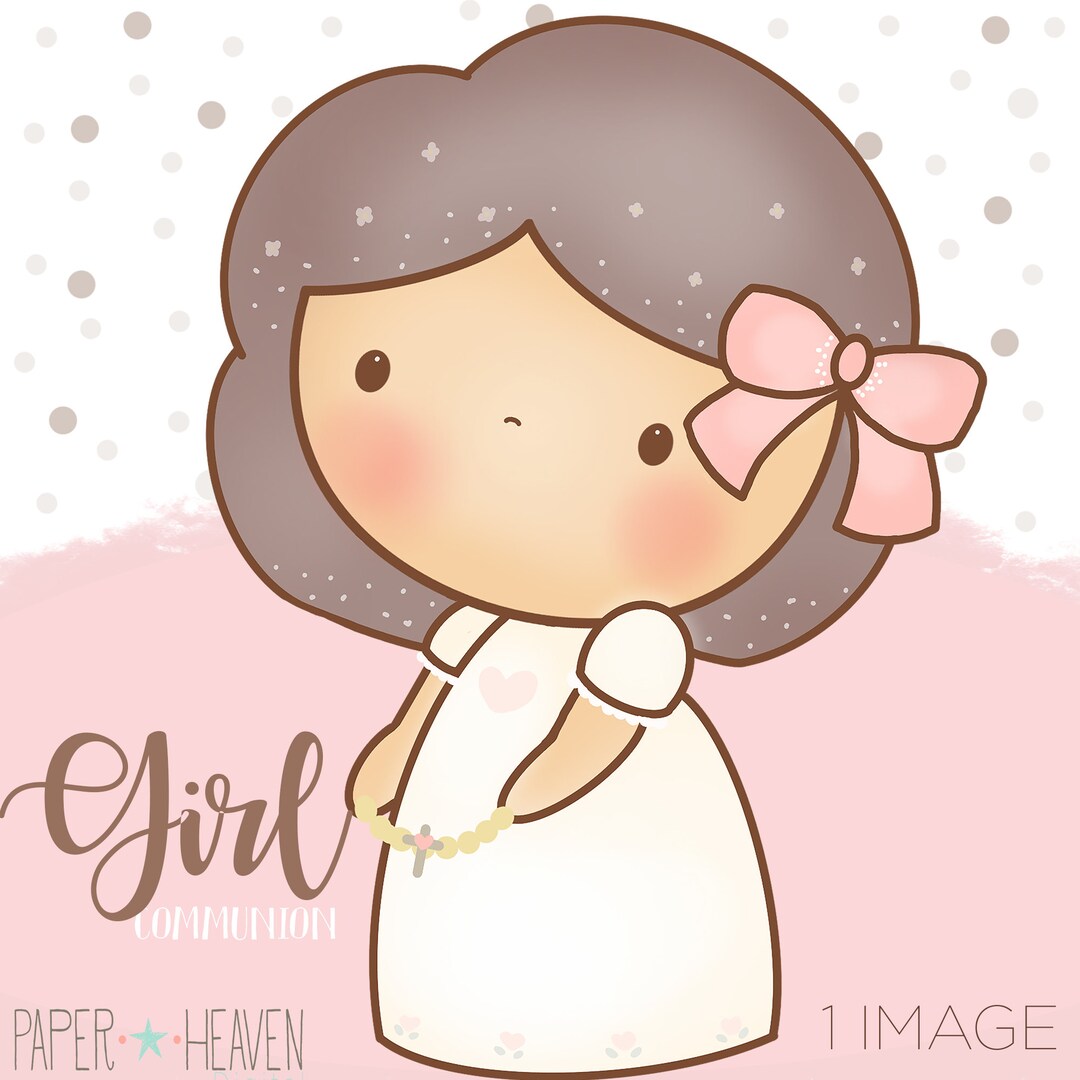 Chica Clipart Chica Clipart Clipart Comunión Etsy