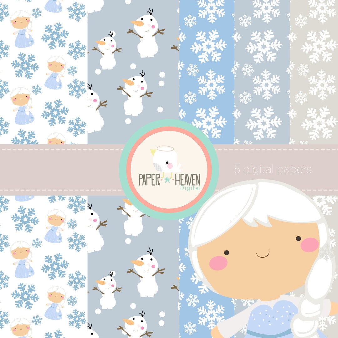 Ice Princess Elsa Digital Papers Digital Paper Pack - Etsy