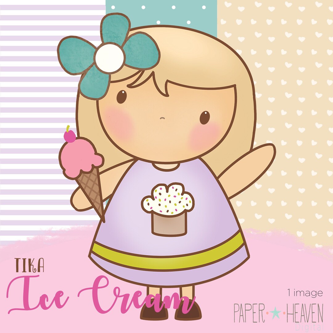 Cute Girl Clipart, Ice Cream Clipart, Cupcake Clipart - Etsy