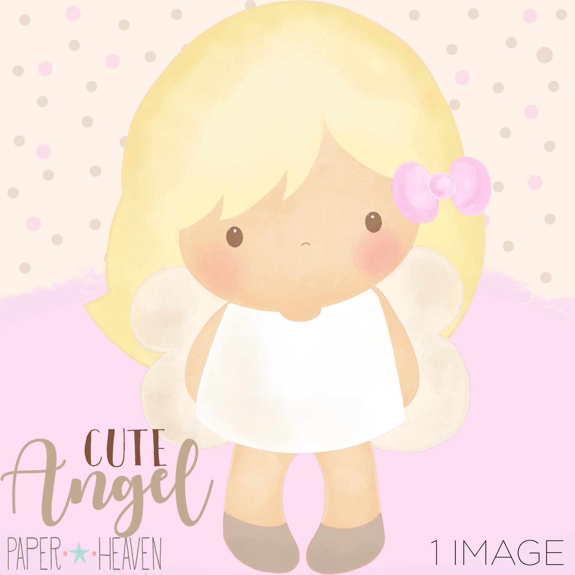Cute Angel Clipart, Angel Clipart, Cute Girl Angel, Clipart, Image ...