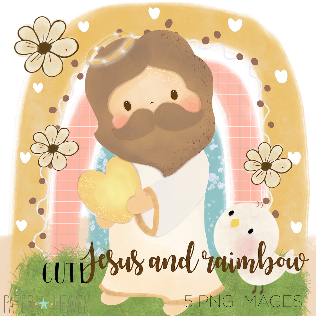 Jesus Christ Clipart Cute Religious Illustration Jesus - Etsy