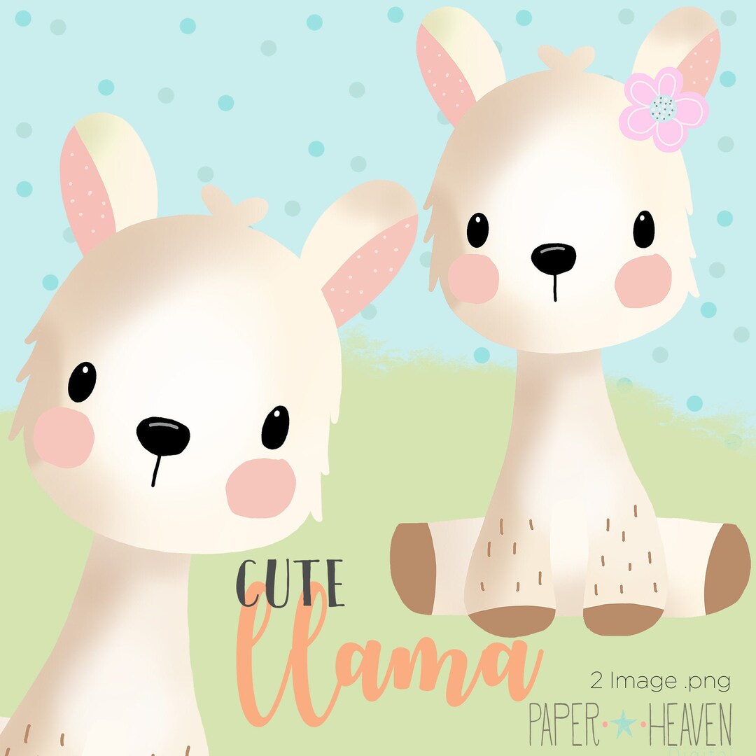 Llama Clipart, Nursery Clipart, Cute Clipart - Etsy