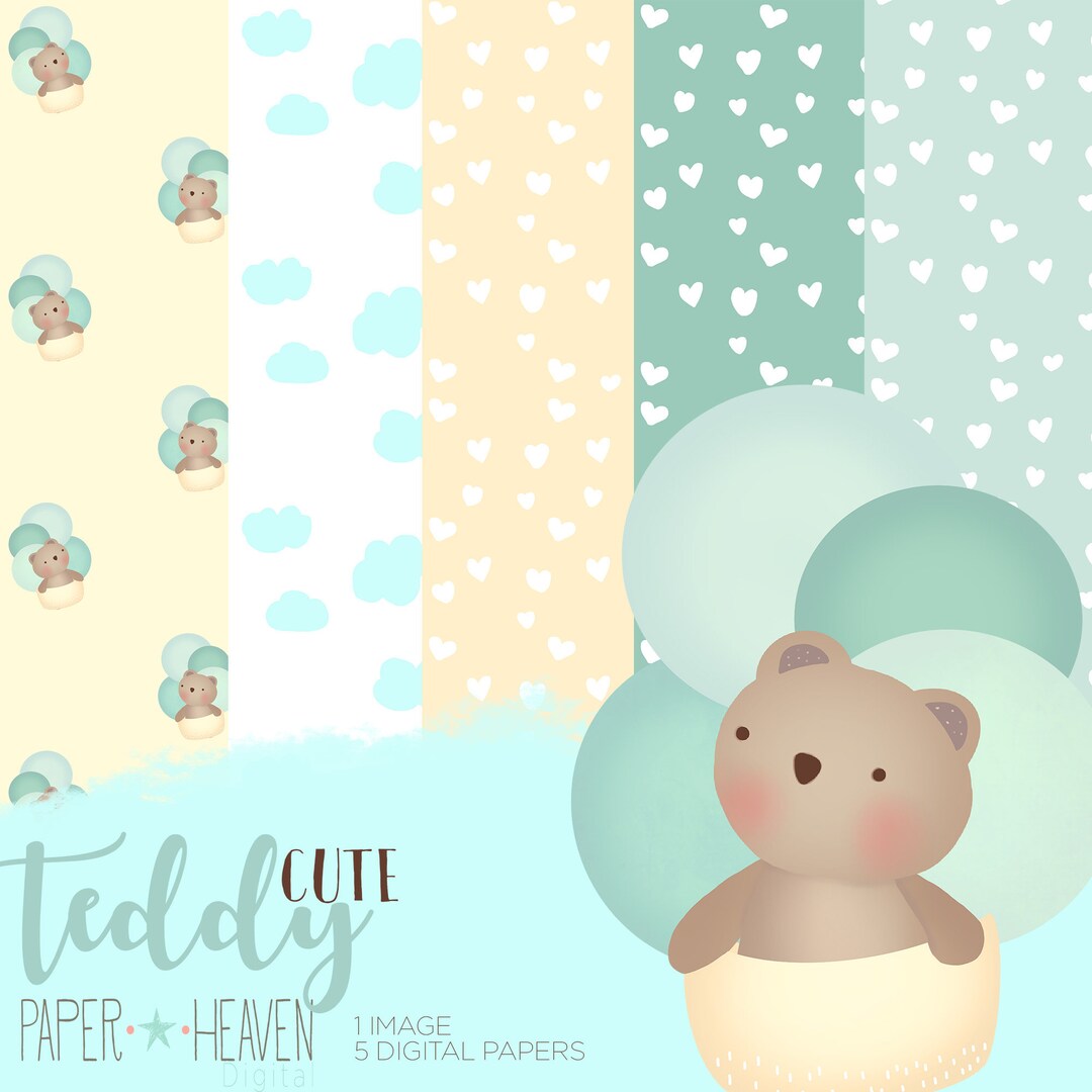 Digital Kit 5 Papers 1 Image. Digital Papers, Scrapbooking, Air Balloon ...