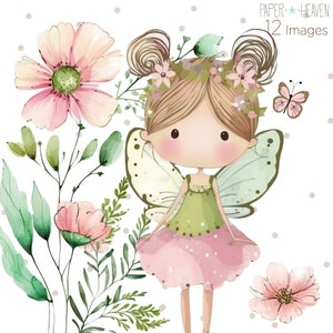 Fairy Clipart, Cute Girl Clipart, Spring Clipart, Flowers Clipart ...