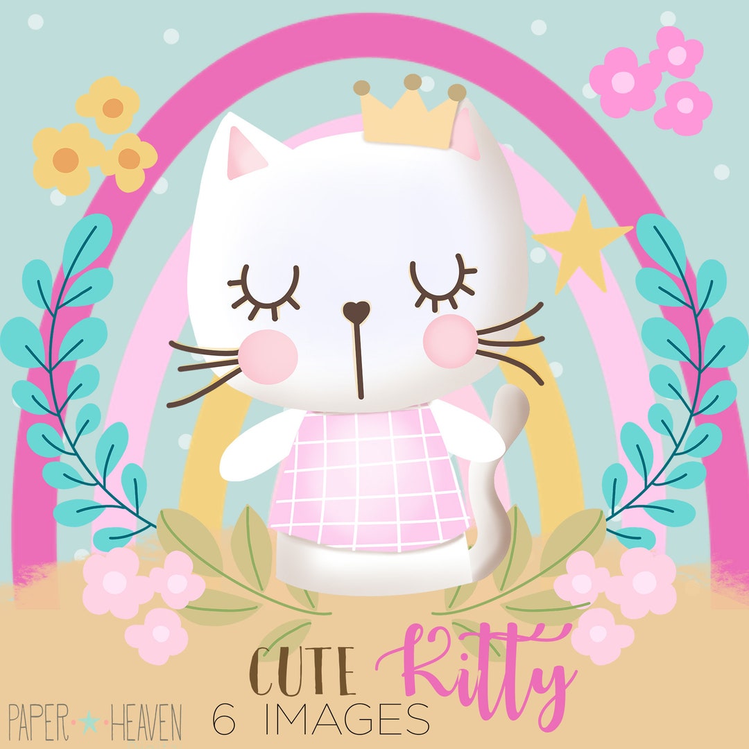 Cute Kitty Clipart, Cat Clipart, Gatitos Clipart, Kitty Cat Clipart ...