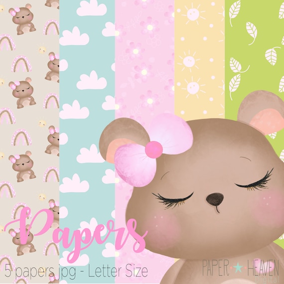 Digital Paper Printable Paper Digital Paper Set Cute Paper | Etsy