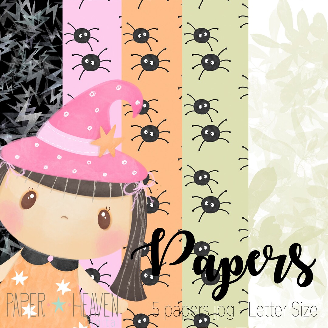 Halloween Digital Paper, Halloween Printable Paper, Halloween Digital ...