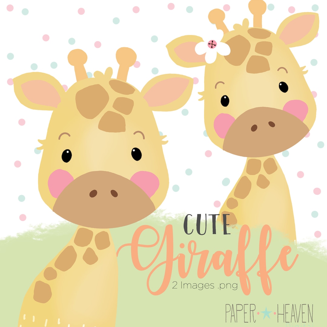 Giraffe Clipart, Clipart, Jungle Clipart, Cute Clipart, Animal Clipart ...