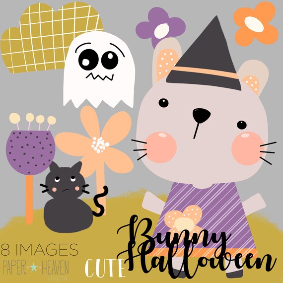 Bunny Clipart Girl Bunny Clipart Halloween Clipart Cute - Etsy